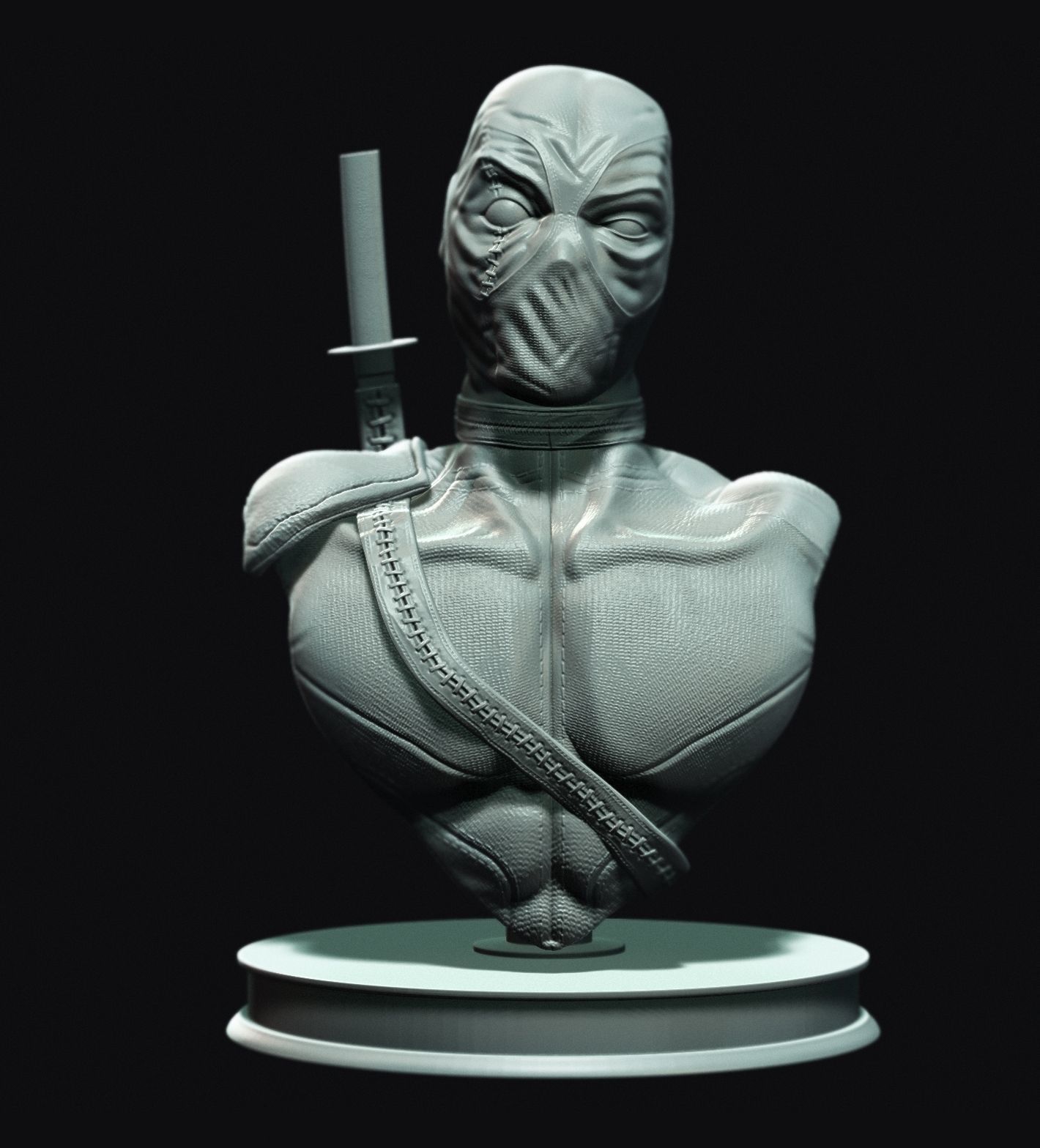 Deadpool Bust STL file for 3D Print 3D model 3D printable | CGTrader