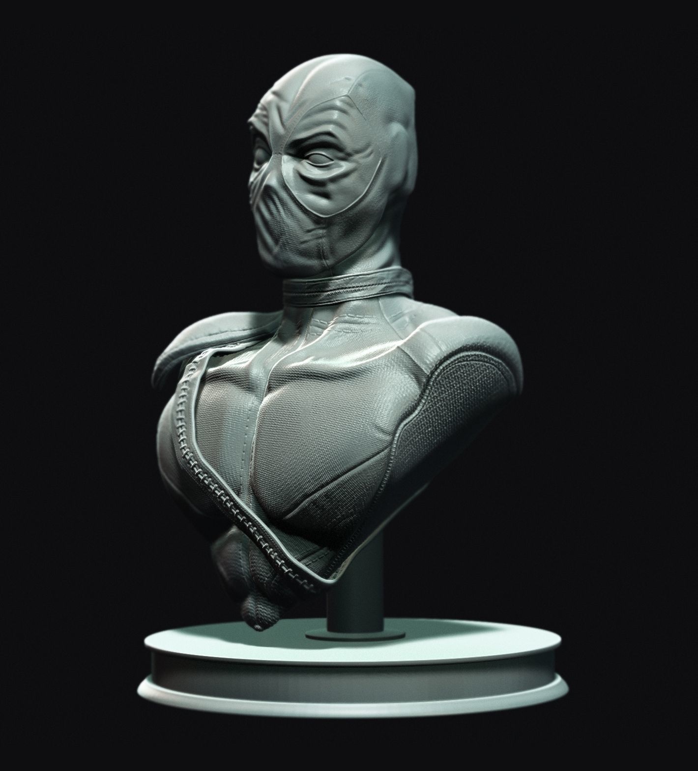 Deadpool Bust STL file for 3D Print 3D model 3D printable | CGTrader