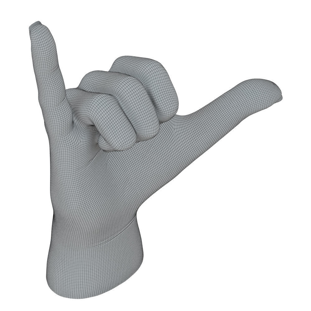 Hawaiian Hand Sign Figurine 3D model | CGTrader