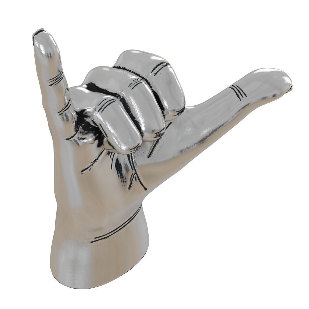 Hawaiian Hand Sign Figurine 3D model | CGTrader