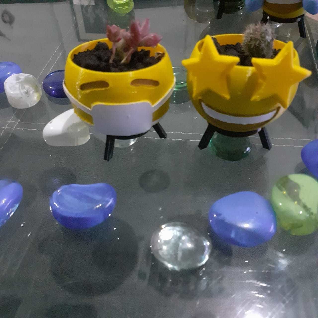 Emoji Flower Pot 3D model 3D printable | CGTrader