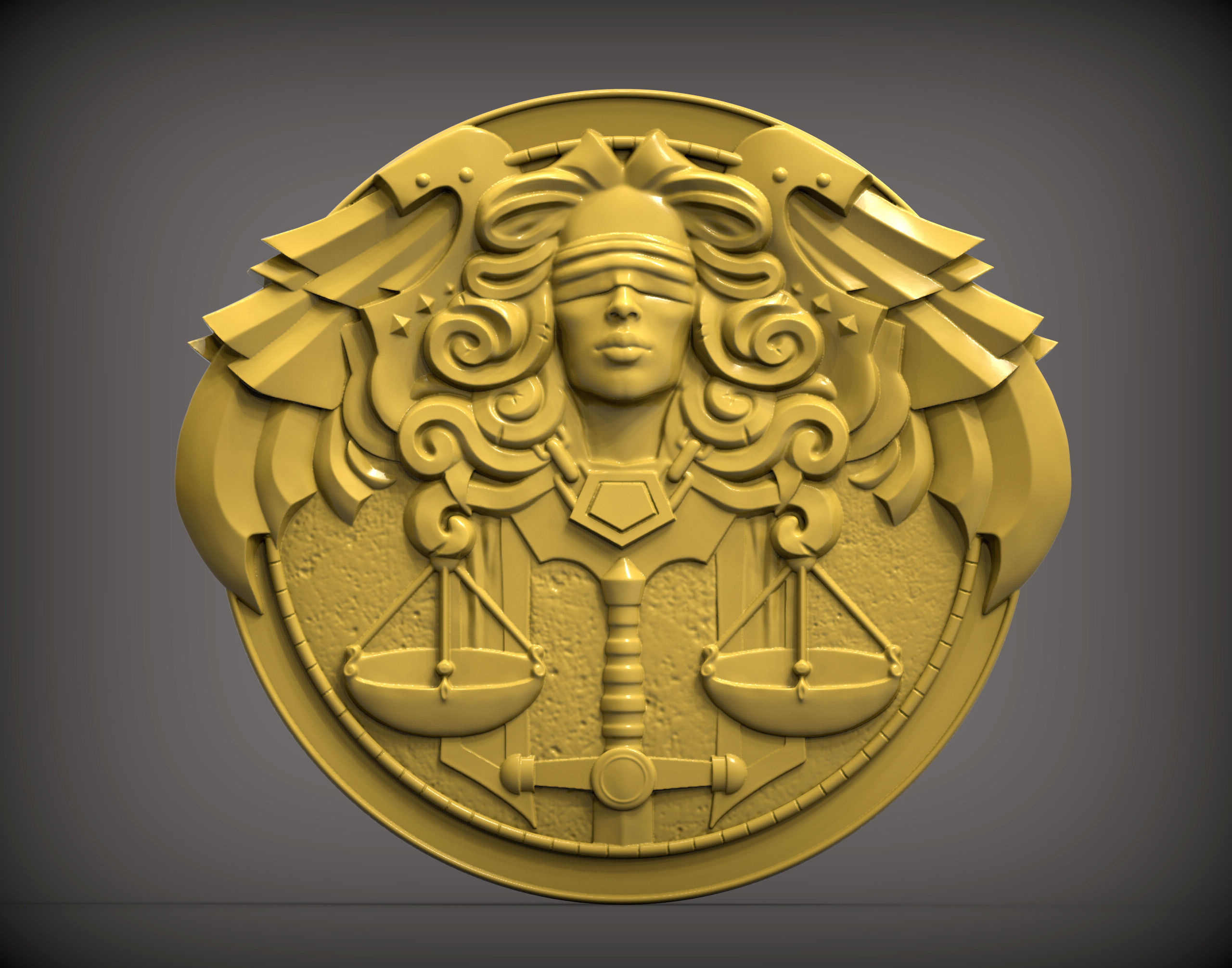 Themis goddess of justice bas-relief for 3d print 3D model 3D printable ...
