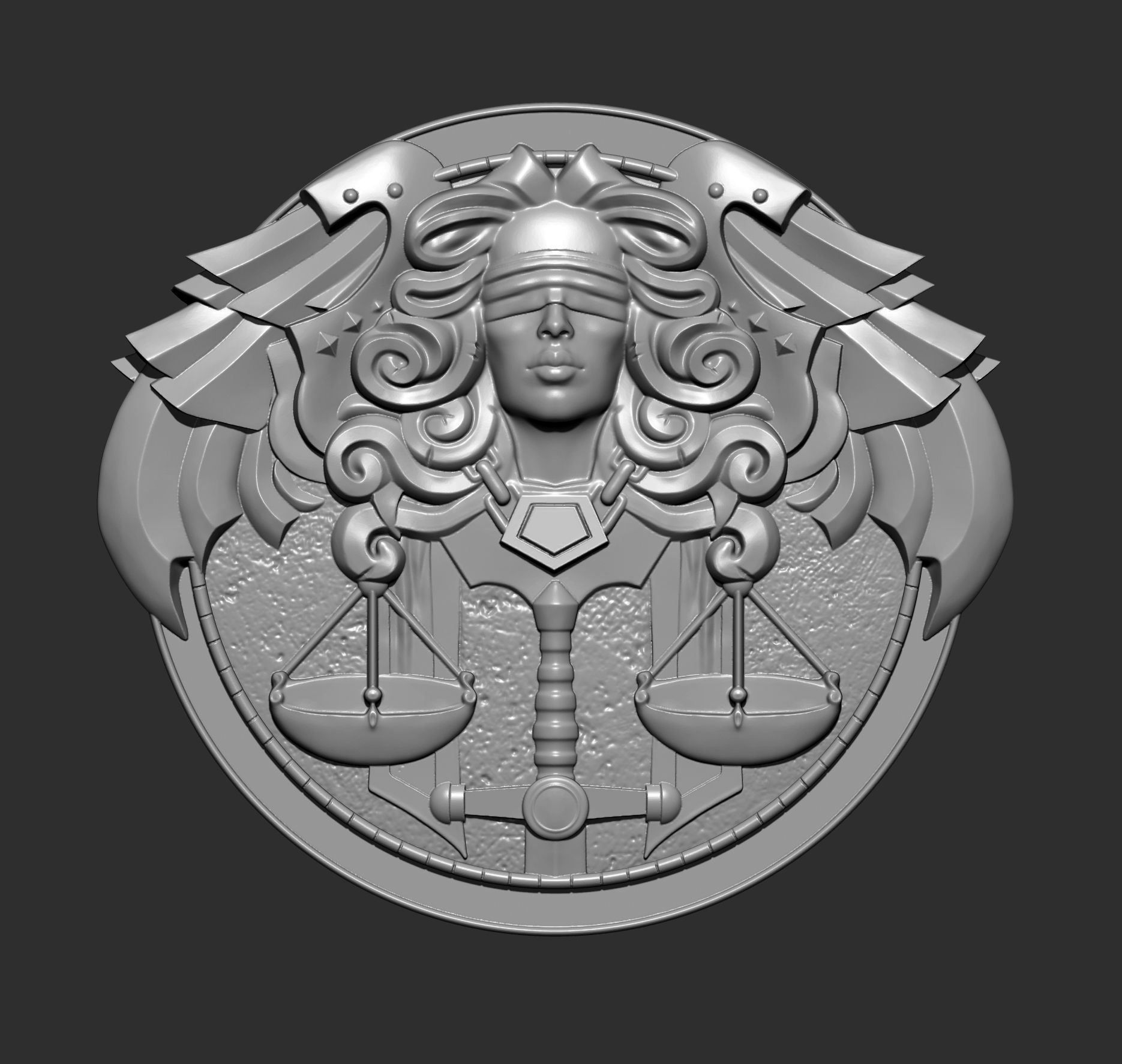 Themis goddess of justice bas-relief for 3d print 3D model 3D printable ...