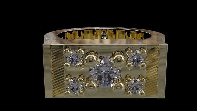 Gold Ring 3D model 3D printable | CGTrader