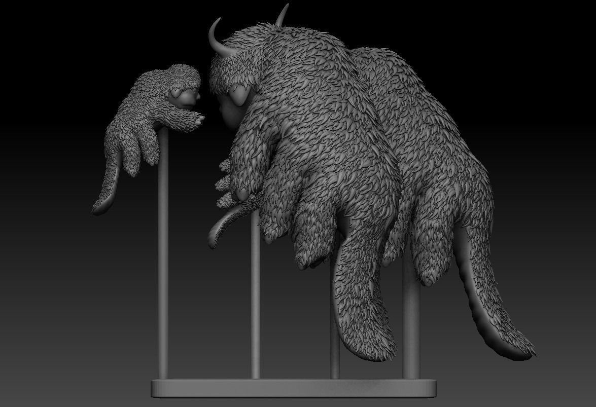 Avatar The Last Airbender Air Bison Family 3D model 3D printable | CGTrader
