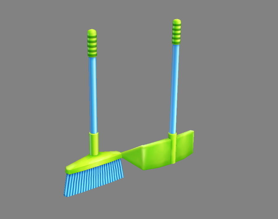 3D model Cartoon broom VR / AR / low-poly | CGTrader