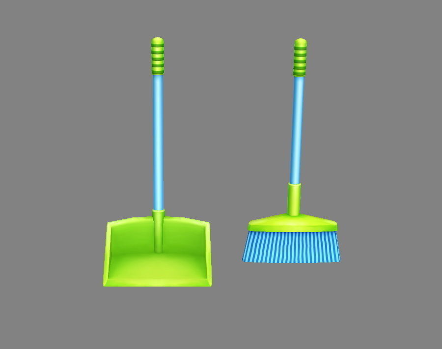 3D model Cartoon broom VR / AR / low-poly | CGTrader