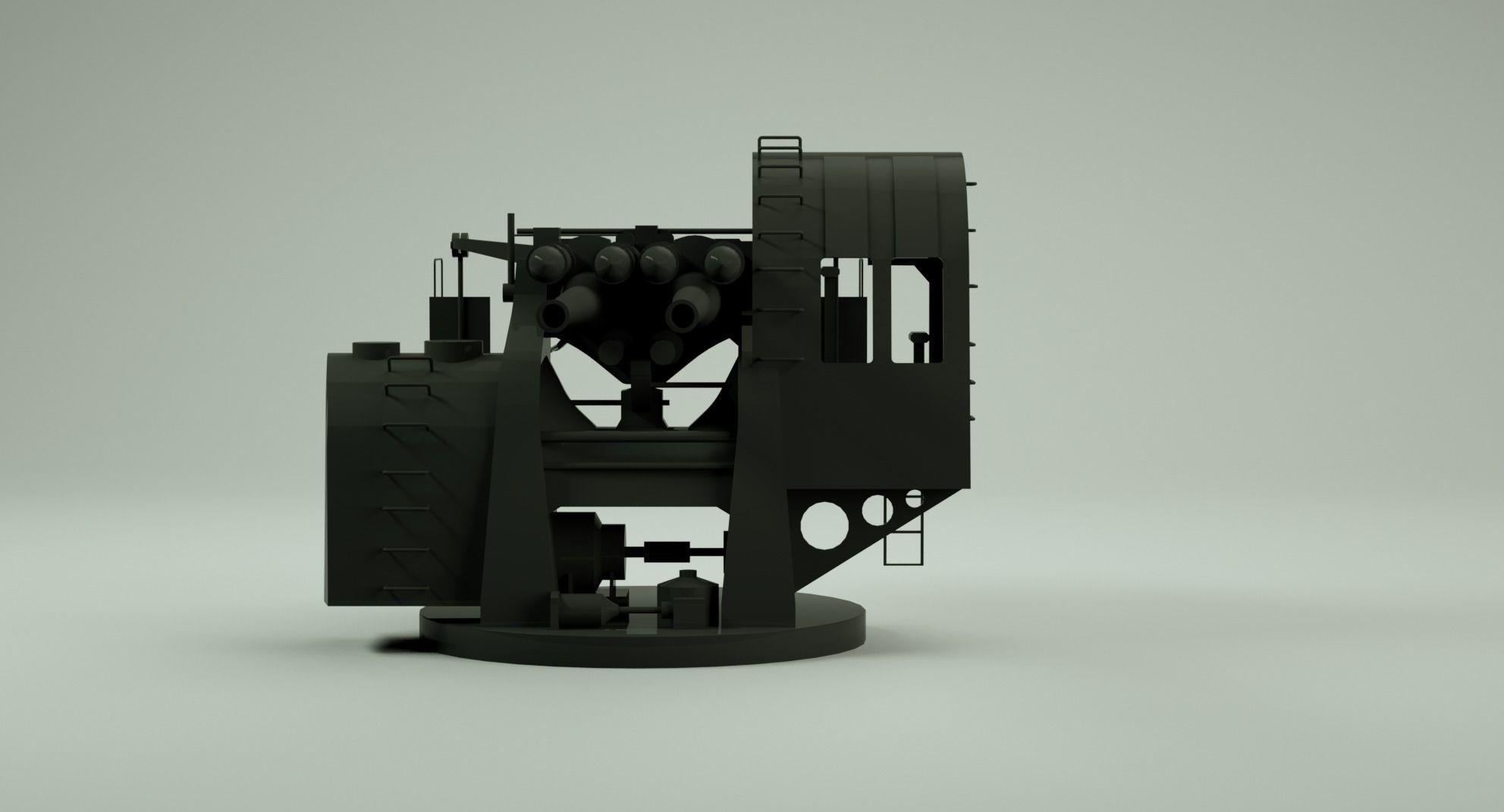 127mm 40 Type 89 Japanese Naval Gun 3D model | CGTrader