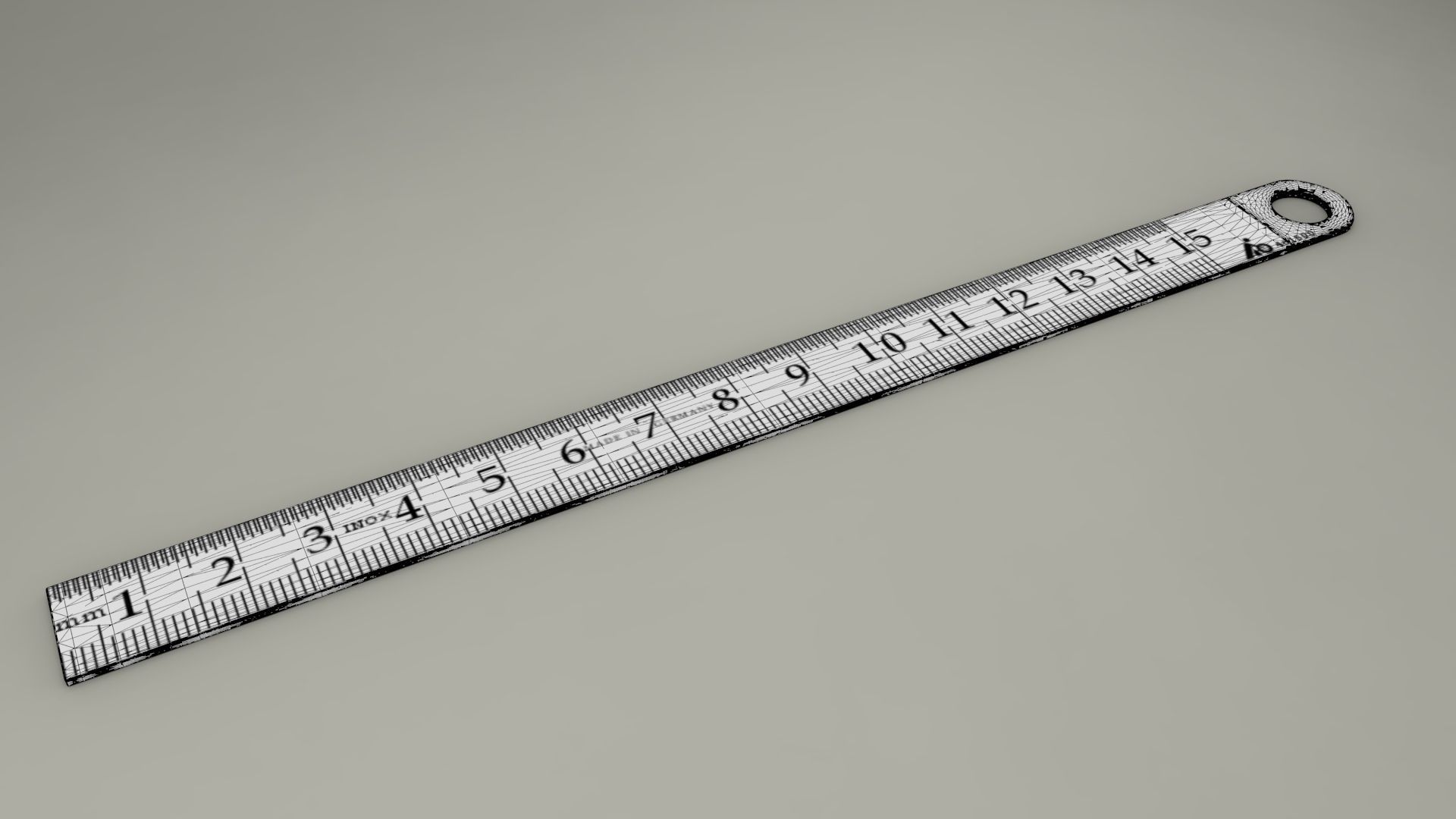Steel Ruler free 3D model | CGTrader