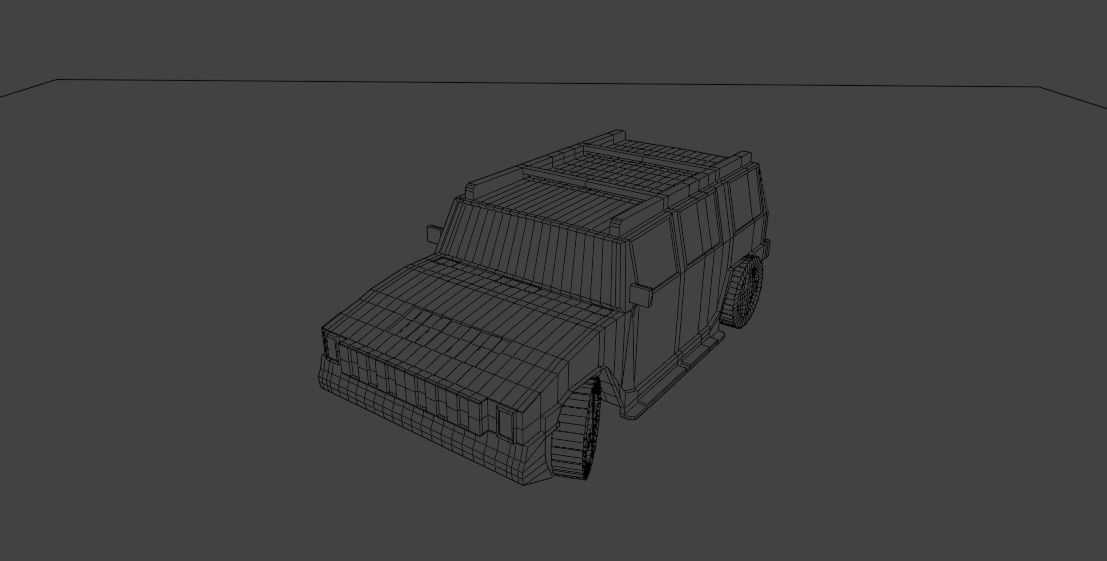 3D model Low-Poly Hummer H3 Car VR / AR / low-poly | CGTrader
