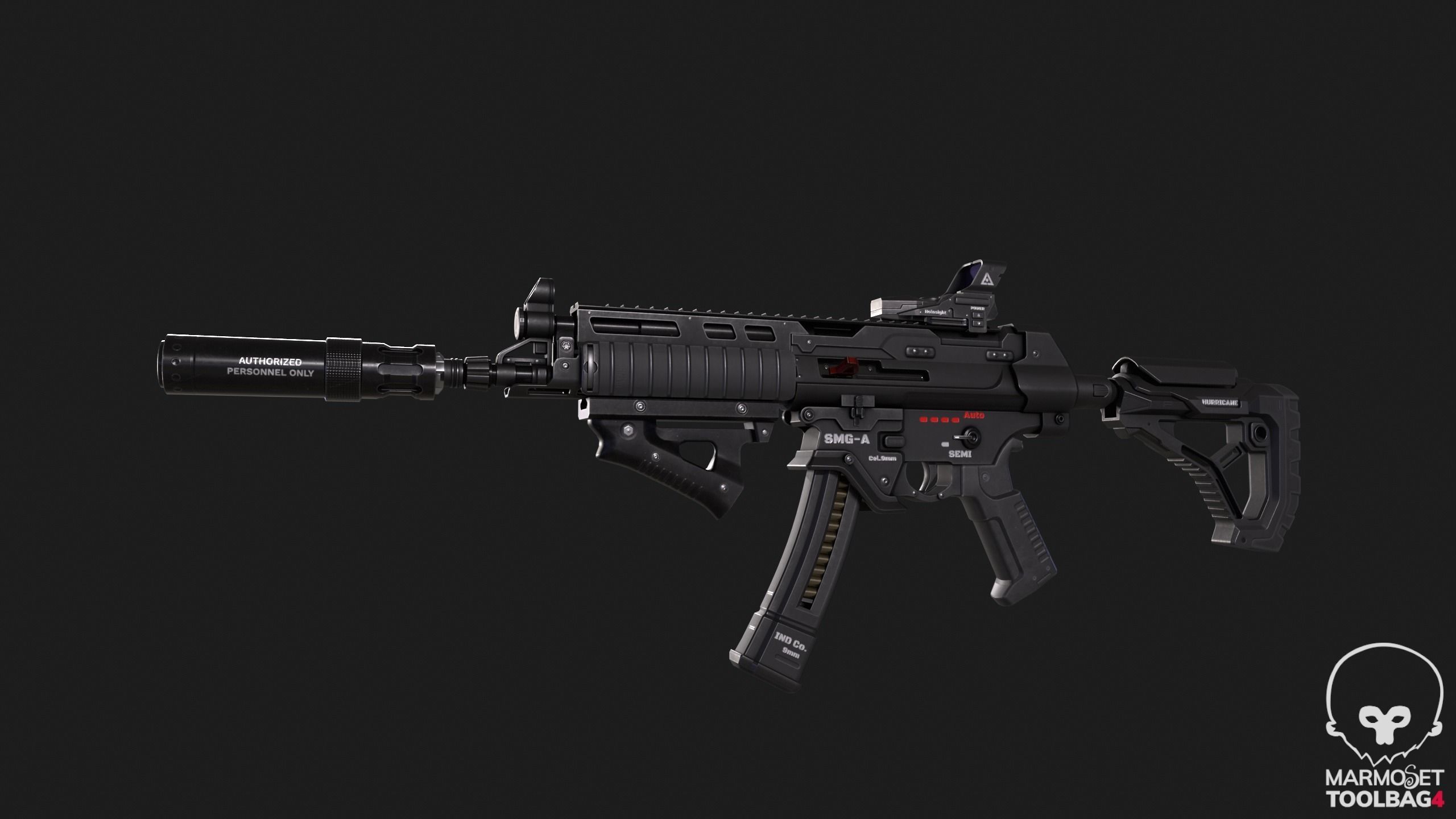 3D model Submachine gun Alpha VR / AR / low-poly | CGTrader