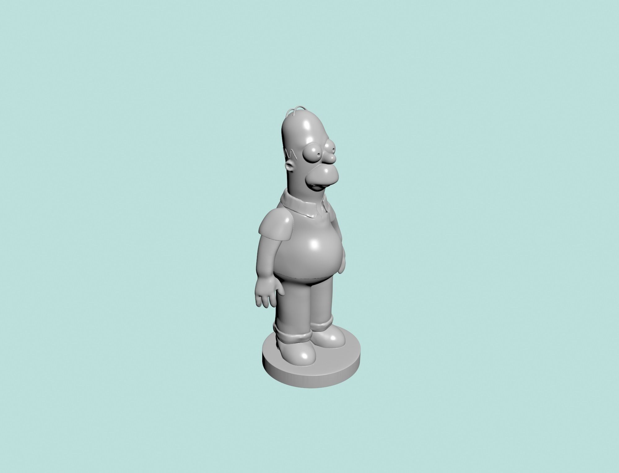 Homer Simpson 3D model 3D printable | CGTrader
