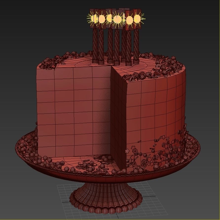 Birthday cake 3D model | CGTrader