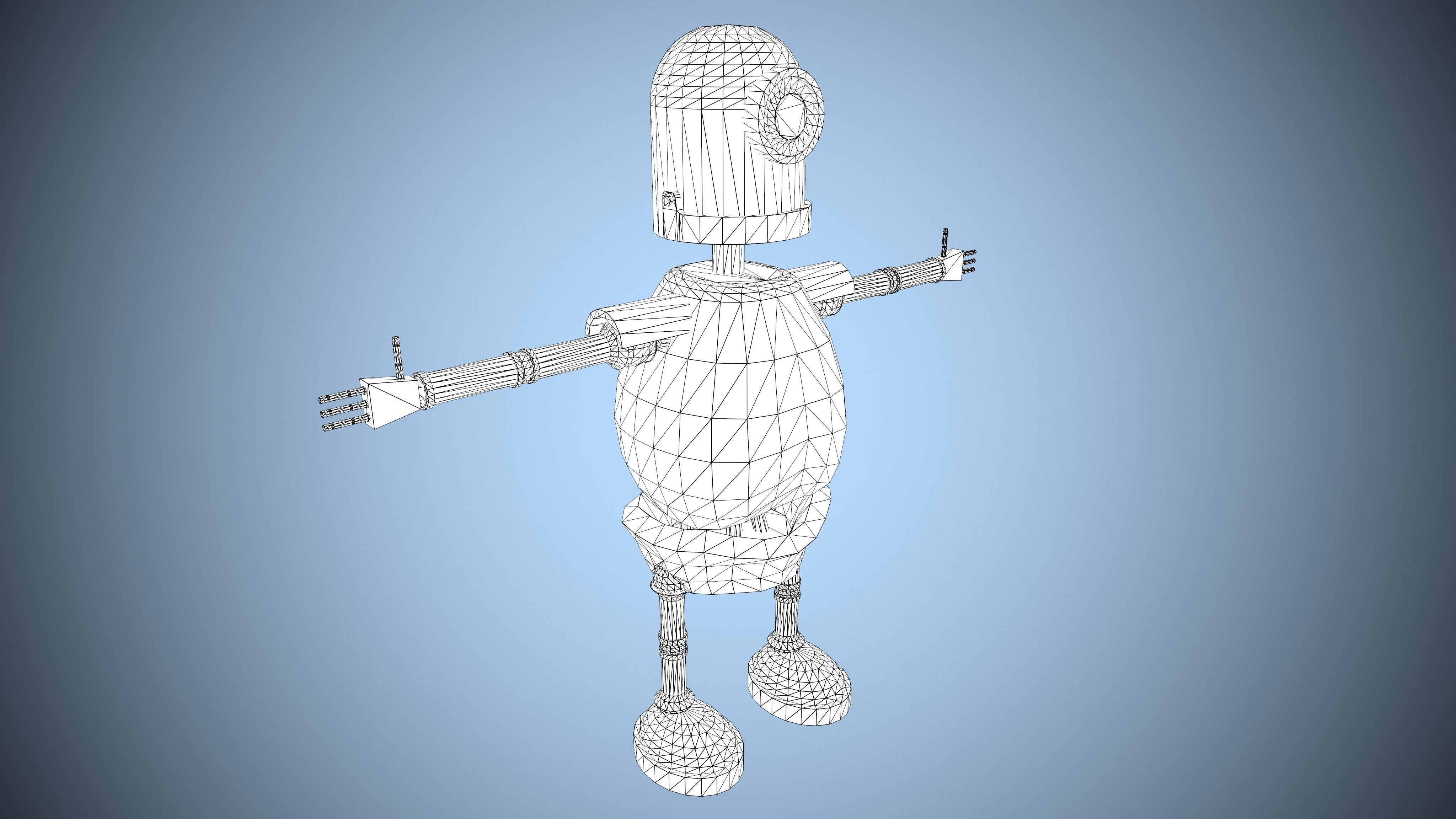 3D model Little Red Robot Character Worn VR / AR / low-poly | CGTrader