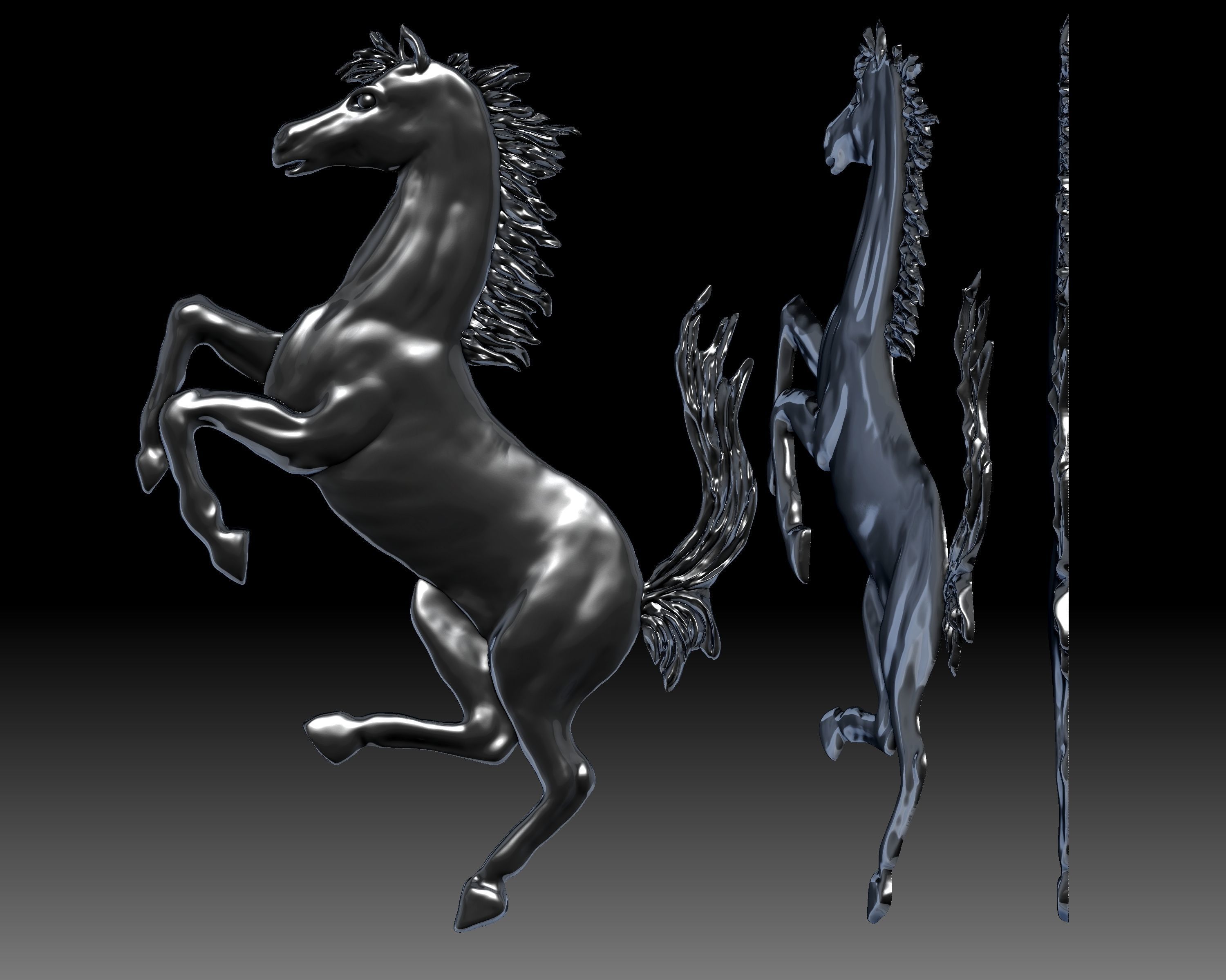 Ferrari auto car logo for 3D printer or CNC router 3D model 3D ...