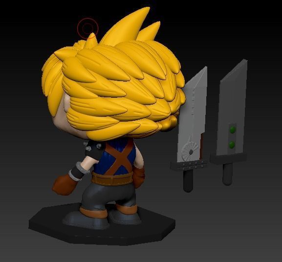 CLOUD STRIFE FUNKO POP FAN ART 3D model 3D printable | CGTrader