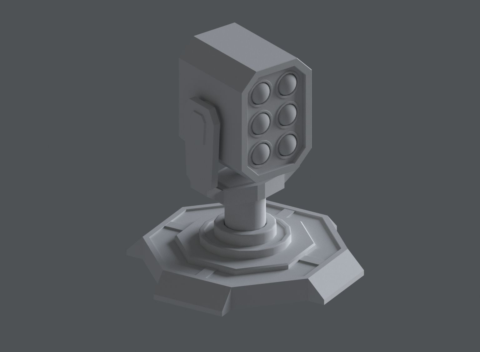 3D model Simple tower-defense missile turret VR / AR / low-poly | CGTrader