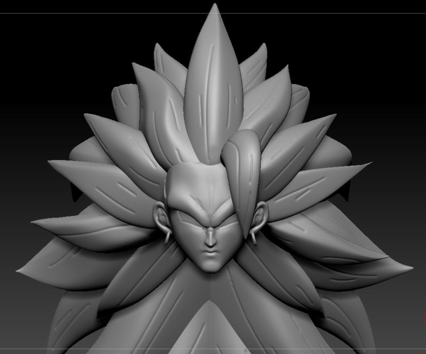 Broly SS3 Head 3D model 3D printable | CGTrader