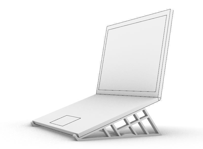 stand pc 3D model 3D printable | CGTrader