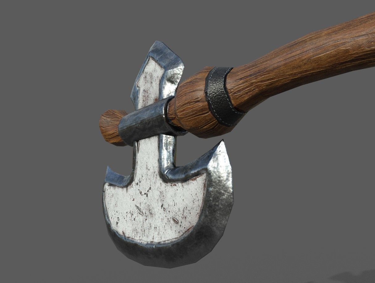 3D model White Axe Low Poly VR / AR / low-poly | CGTrader