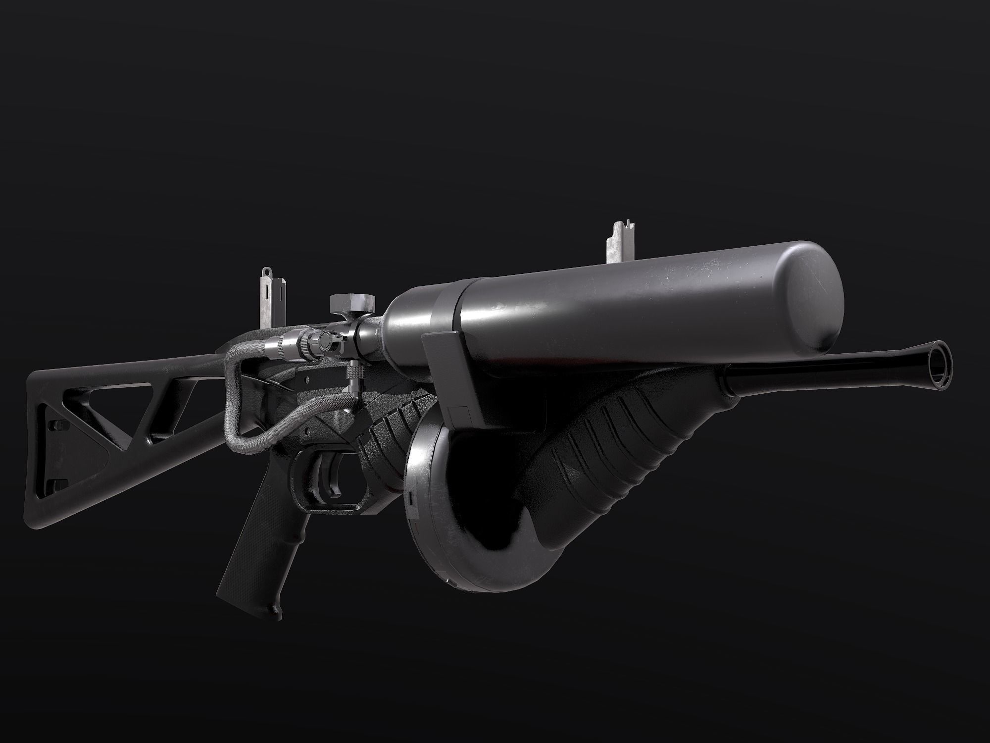 3D model FN303 - Non Lethal weapon - Paintball VR / AR / low-poly ...