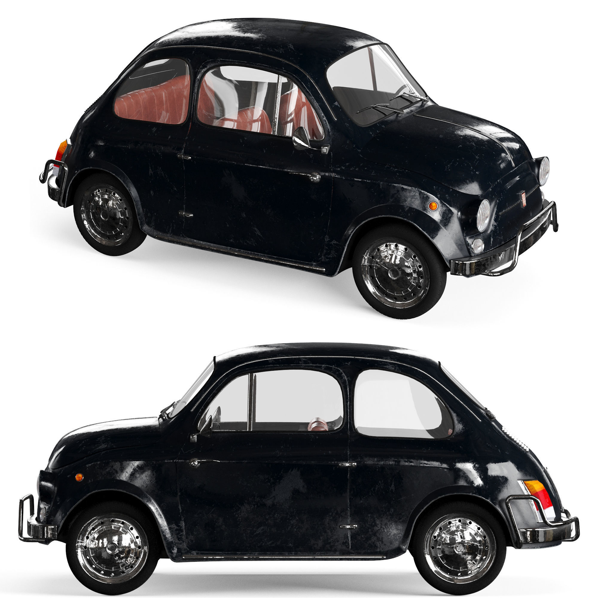 Retro Fiat 500 3D model | CGTrader