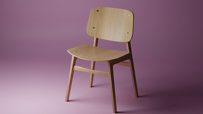 Realistc wooden chair with real scale with texture img 3D model | CGTrader