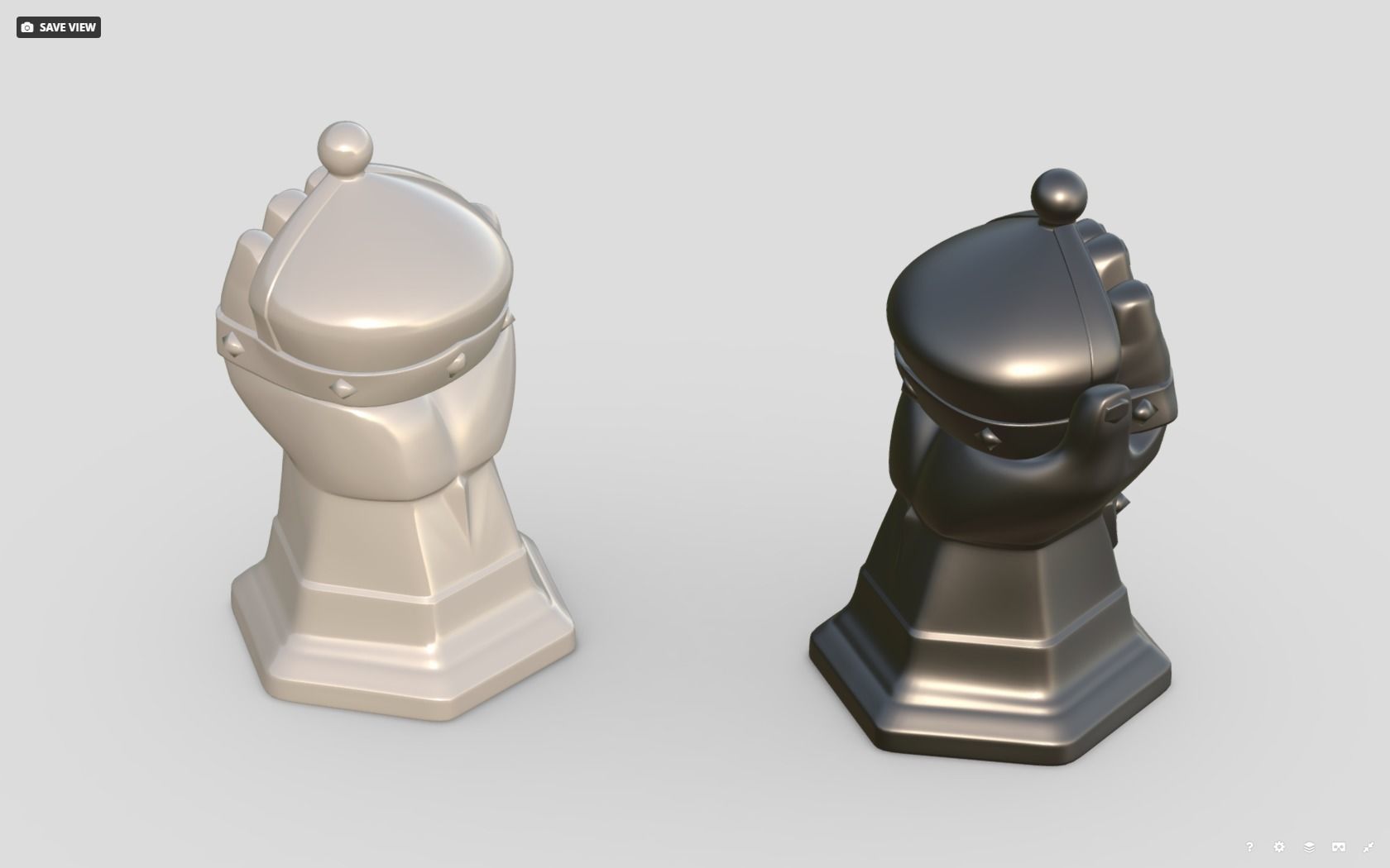 Chess Strong figures Bishop 3D model 3D printable | CGTrader