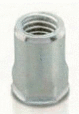semi-hexagonal threaded insert, open end, reduced head free 3D model ...
