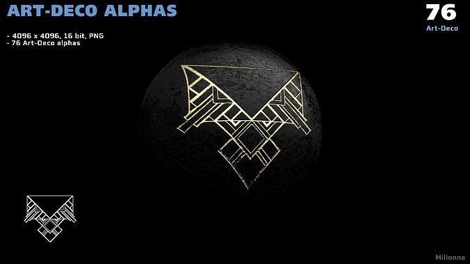 76 ART-DECO ALPHAS Texture | CGTrader