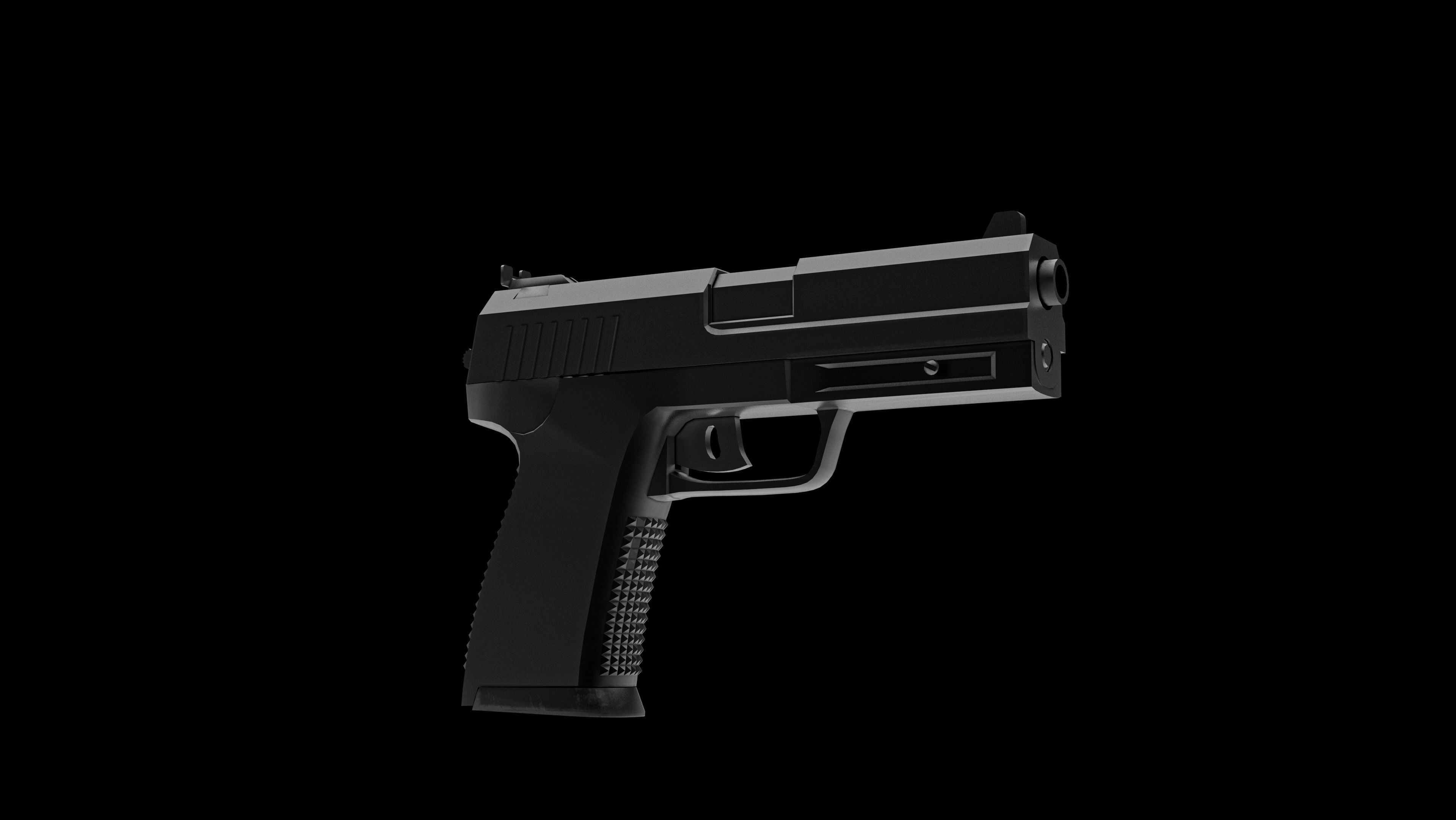 3d Model Glock Pistol 3d Model Vr Ar Low Poly Cgtrader