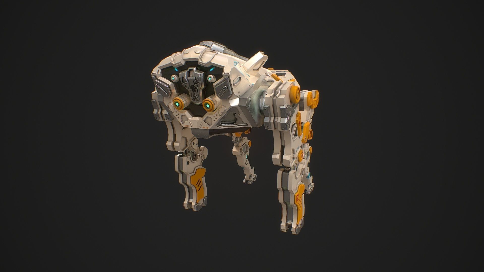 3D model Sci fi quadruped scout robot VR / AR / low-poly | CGTrader