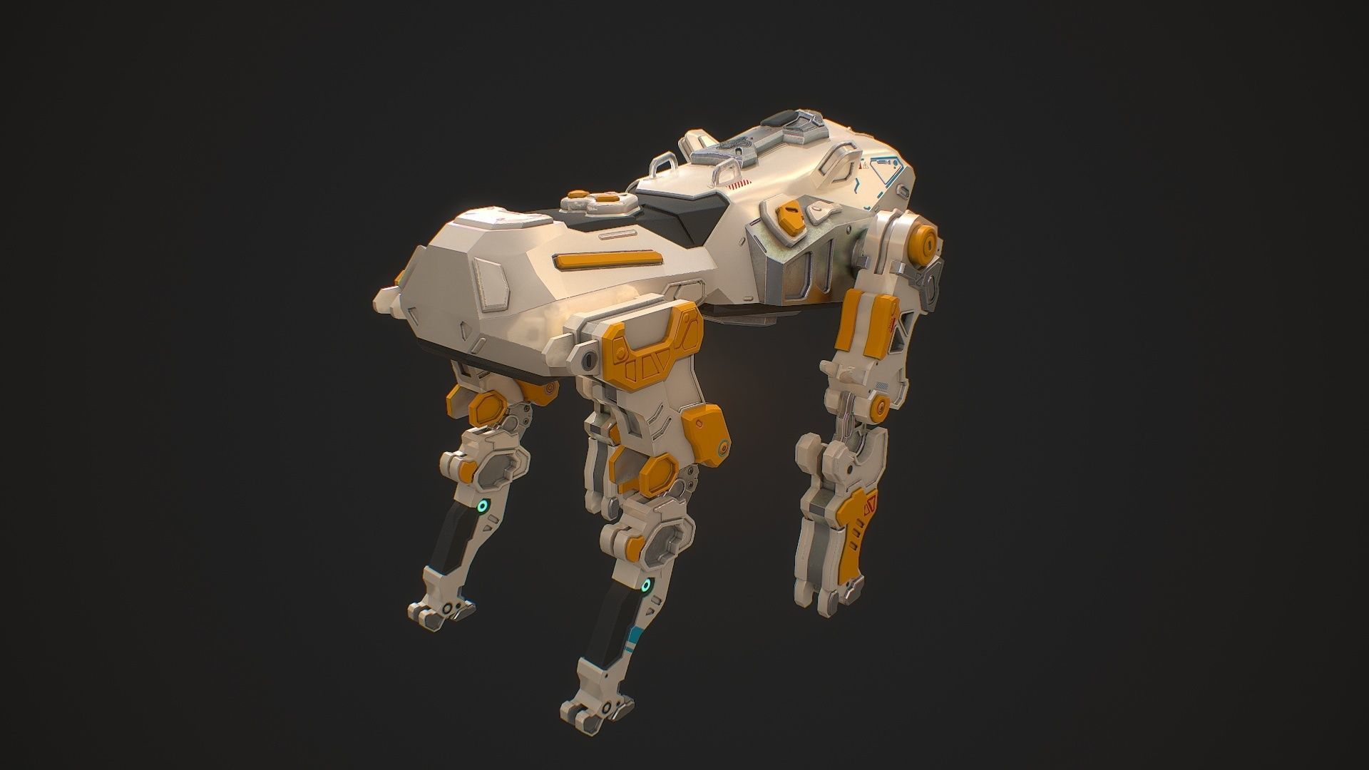 3D model Sci fi quadruped scout robot VR / AR / low-poly | CGTrader