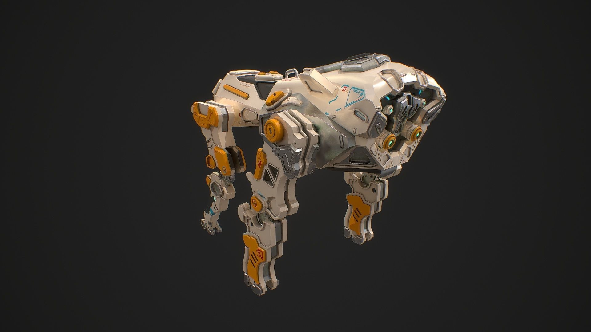 3D model Sci fi quadruped scout robot VR / AR / low-poly | CGTrader