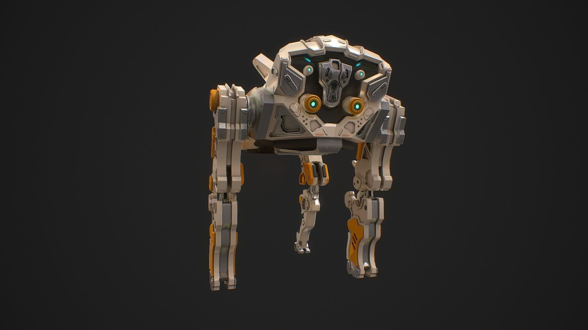 3D model Sci fi quadruped scout robot VR / AR / low-poly | CGTrader