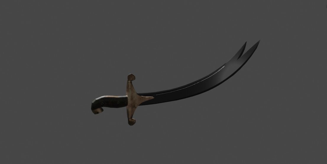 3D model Zulfiqar Sword Low Poly VR / AR / low-poly | CGTrader