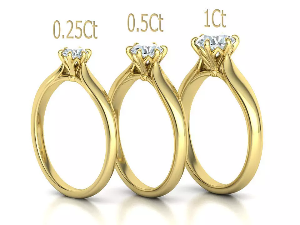 Solitaire Engagement rings Collection printable 3dmodels 3D Model Pack ...