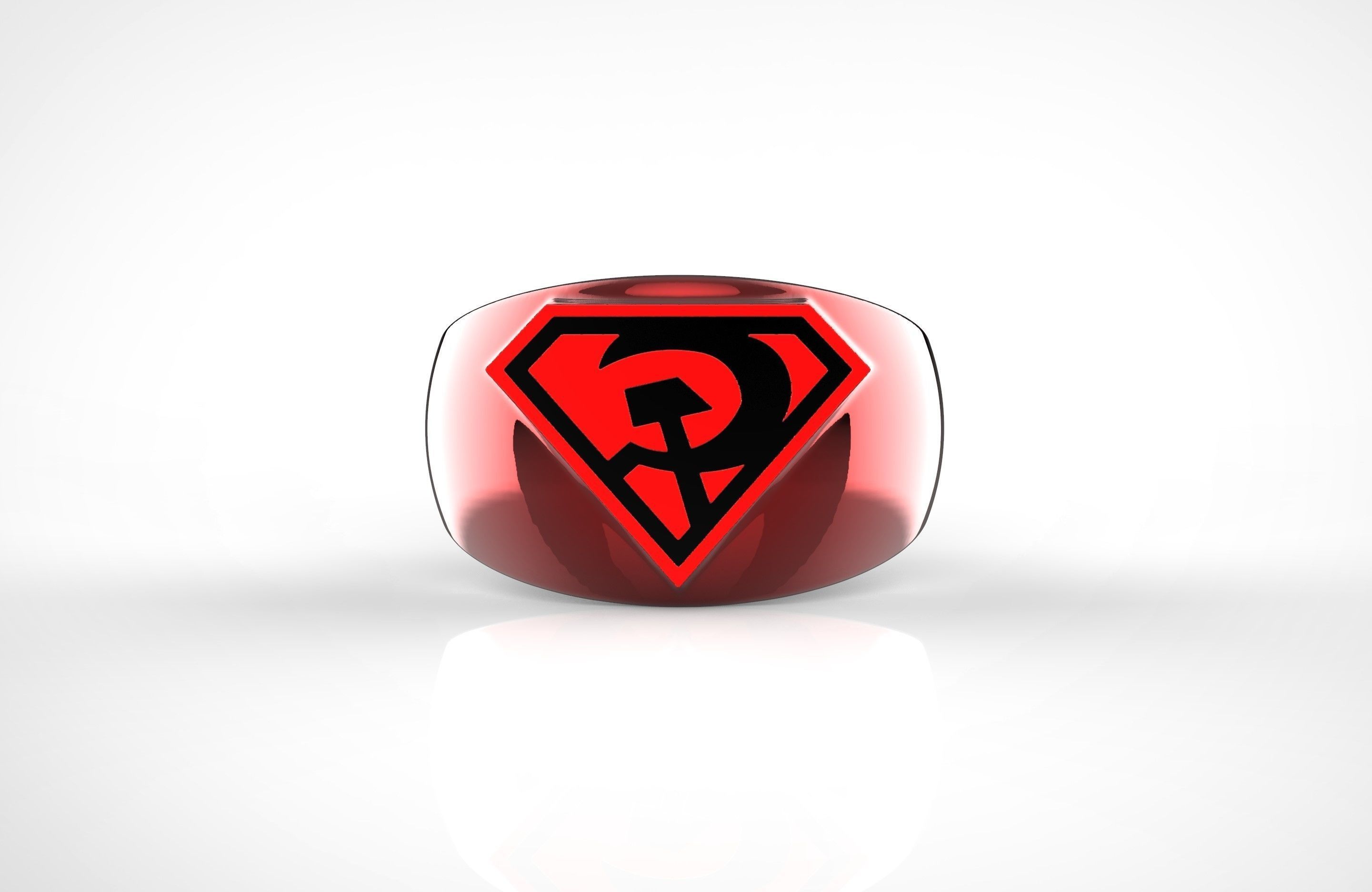 Red Son Superman Ring 3D model 3D printable | CGTrader