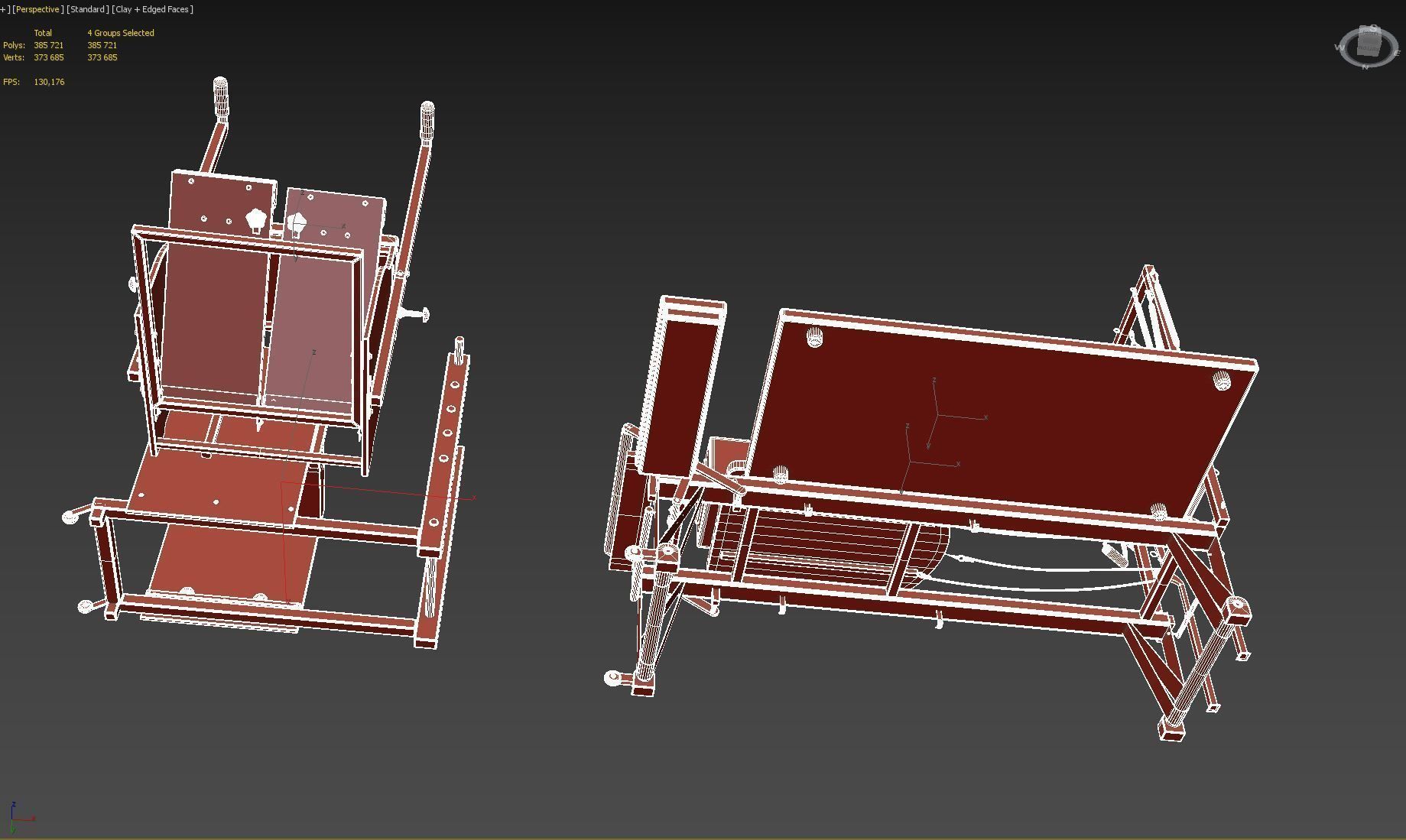 MERRITHEW PILATES EQUIPMENT 3D model | CGTrader