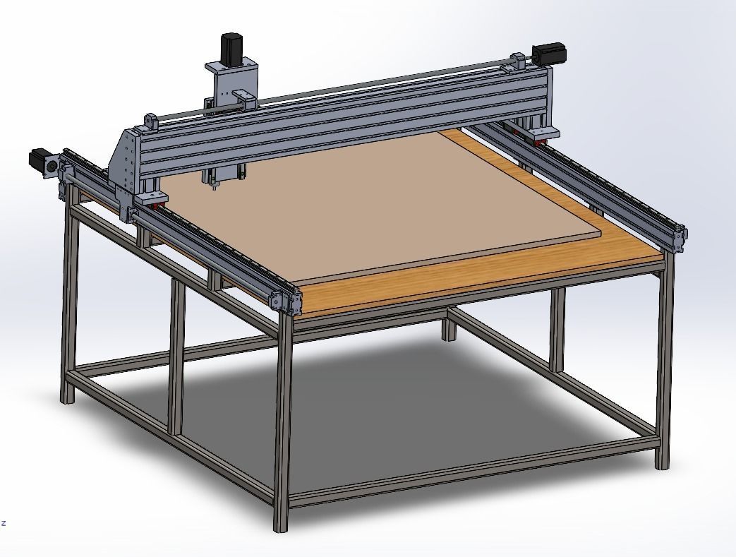 CNC Router - 1500x1500mm 3D model animated | CGTrader