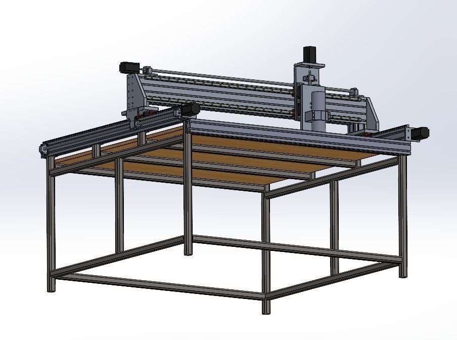 CNC Router - 1500x1500mm 3D model animated | CGTrader