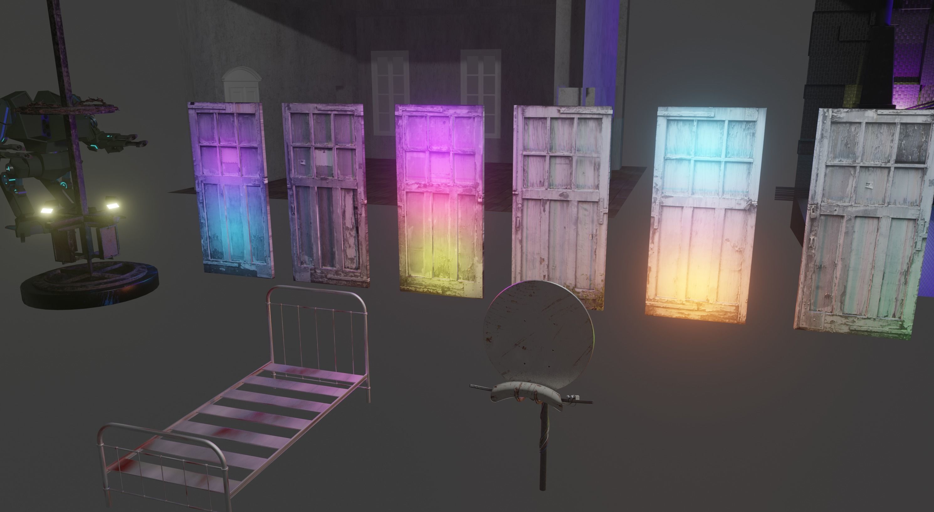 Cyberpunk Lab Asset Pack 3D model rigged | CGTrader