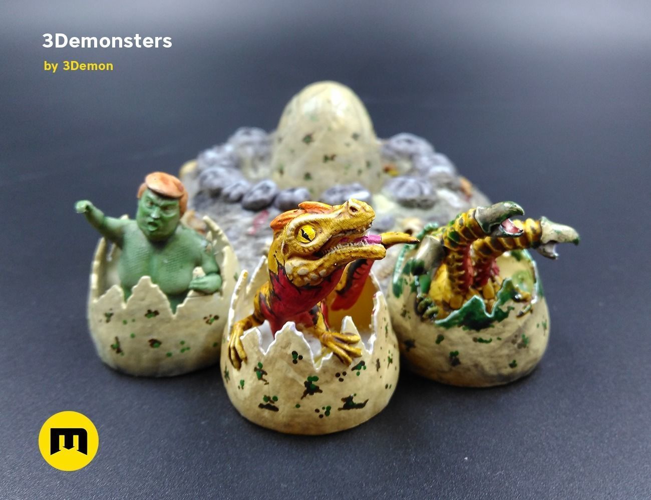Surprise Egg Miniature 3Demonsters free 3D model 3D printable | CGTrader