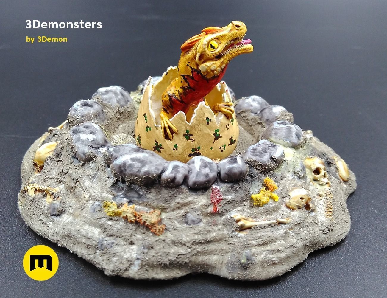 Surprise Egg Miniature 3Demonsters free 3D model 3D printable | CGTrader