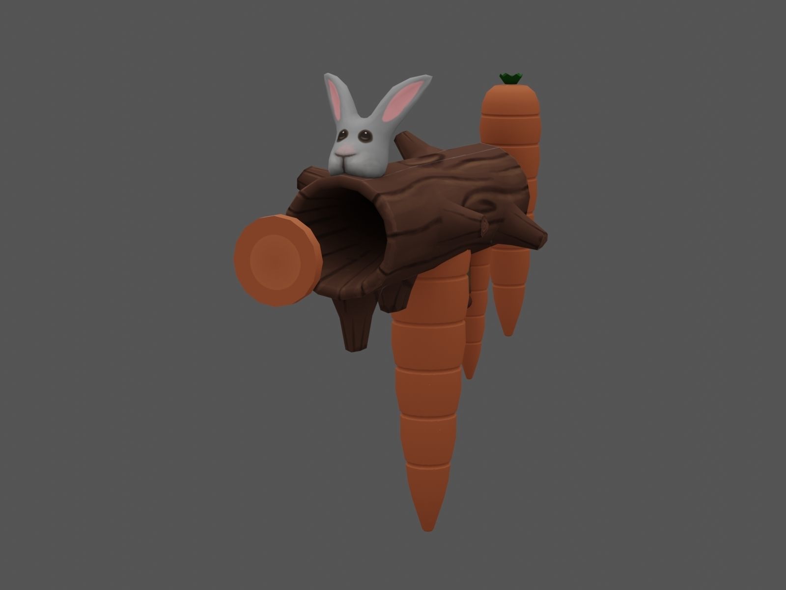 3D model Cartoon Bunny Shooter Handpaint VR / AR / low-poly | CGTrader