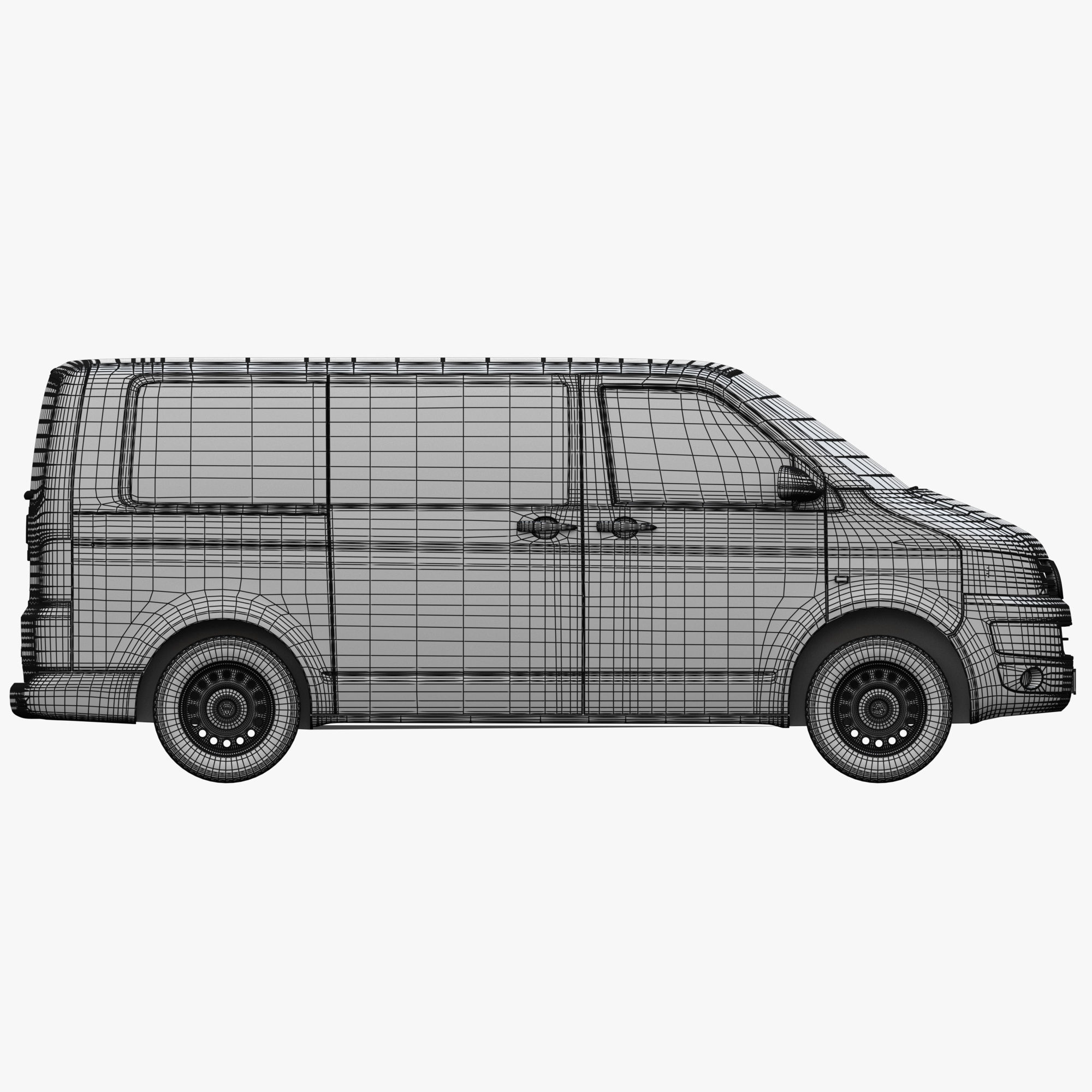 VW Transporter T5 cargo van 3D model | CGTrader