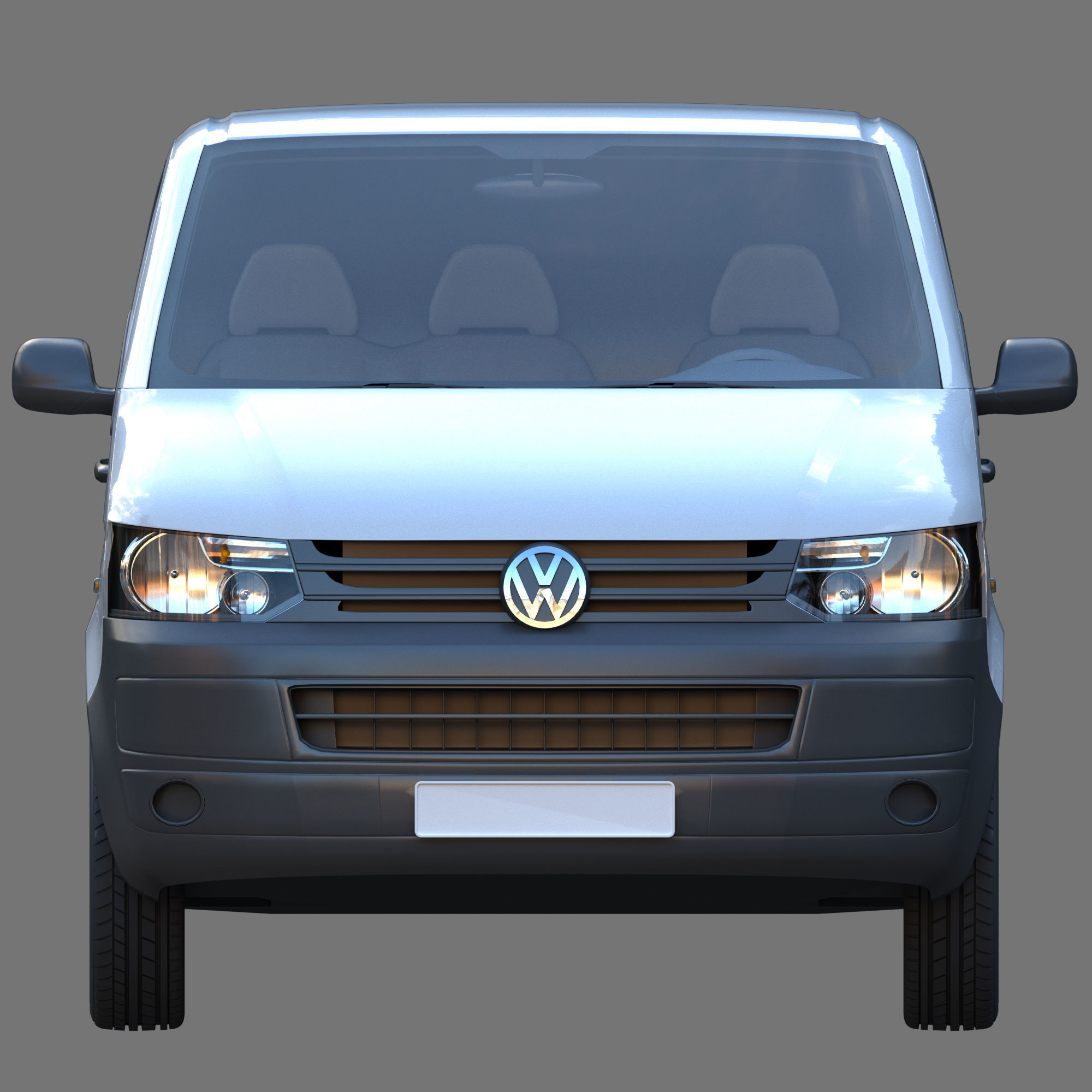 VW Transporter T5 cargo van 3D model | CGTrader