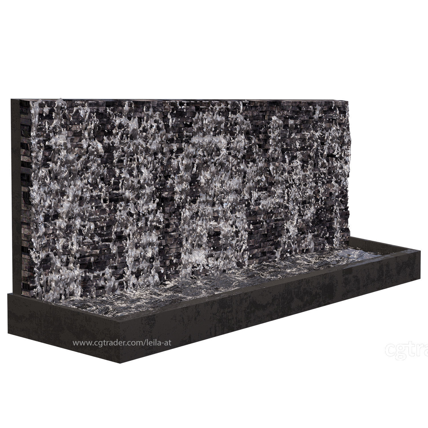 Water wall fountains 3D model | CGTrader