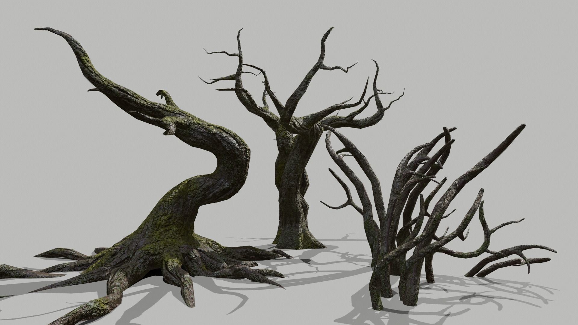 3D model Twisted Trees VR / AR / low-poly | CGTrader