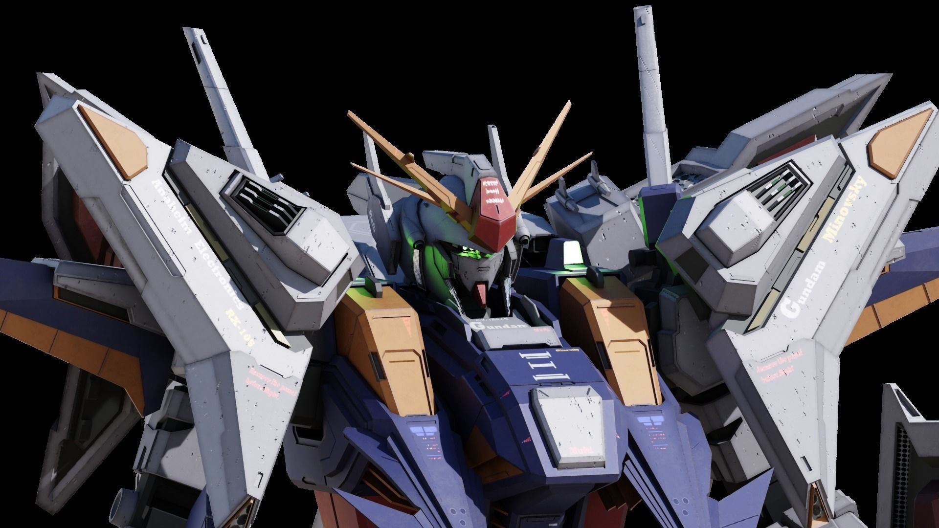 RX - 105 Gundam 3D model rigged | CGTrader